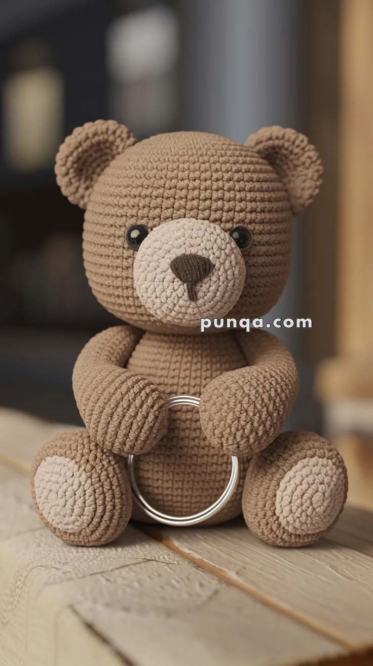 Amigurumi Bear Keychain - FREE Crochet Pattern