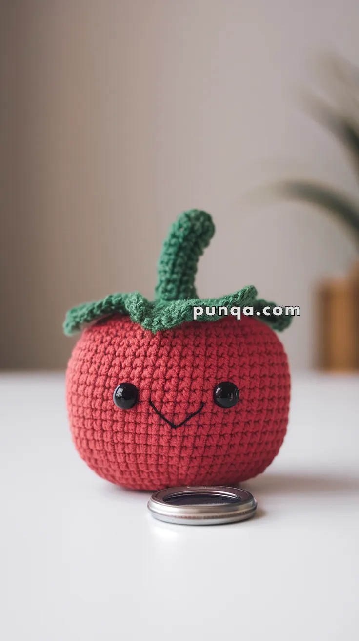 Amigurumi Bell Pepper Fridge Magnet - FREE Crochet Pattern