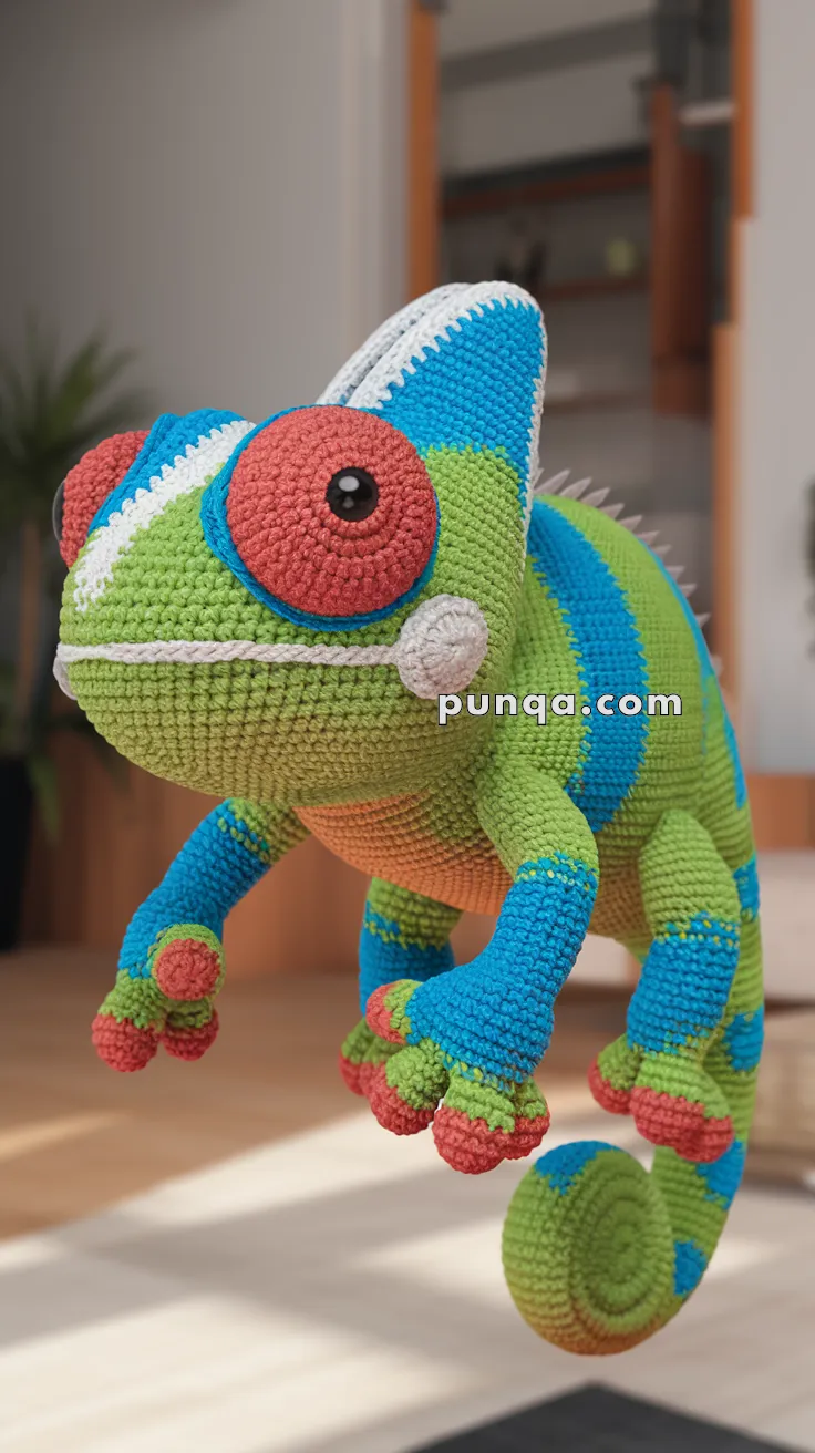 Amigurumi Chameleon Keychain - FREE Crochet Pattern