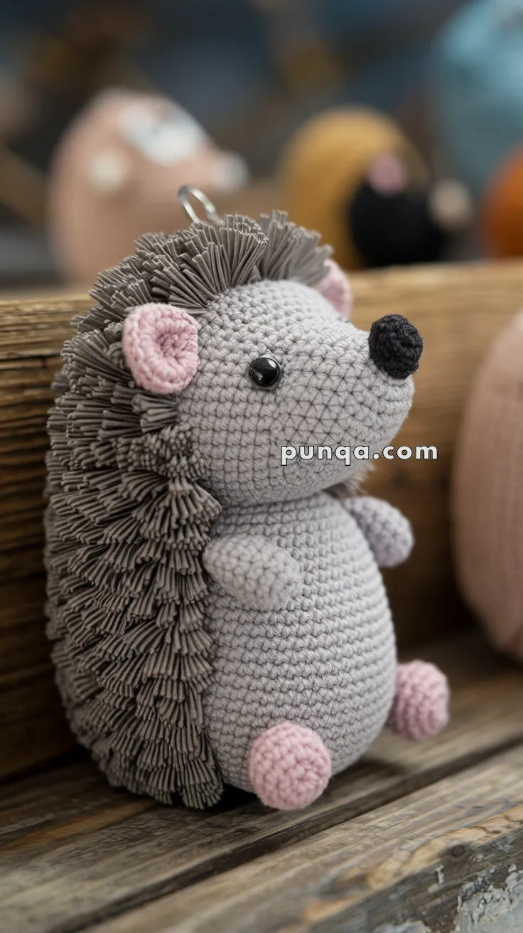 Amigurumi Hedgehog Keychain - FREE Crochet Pattern