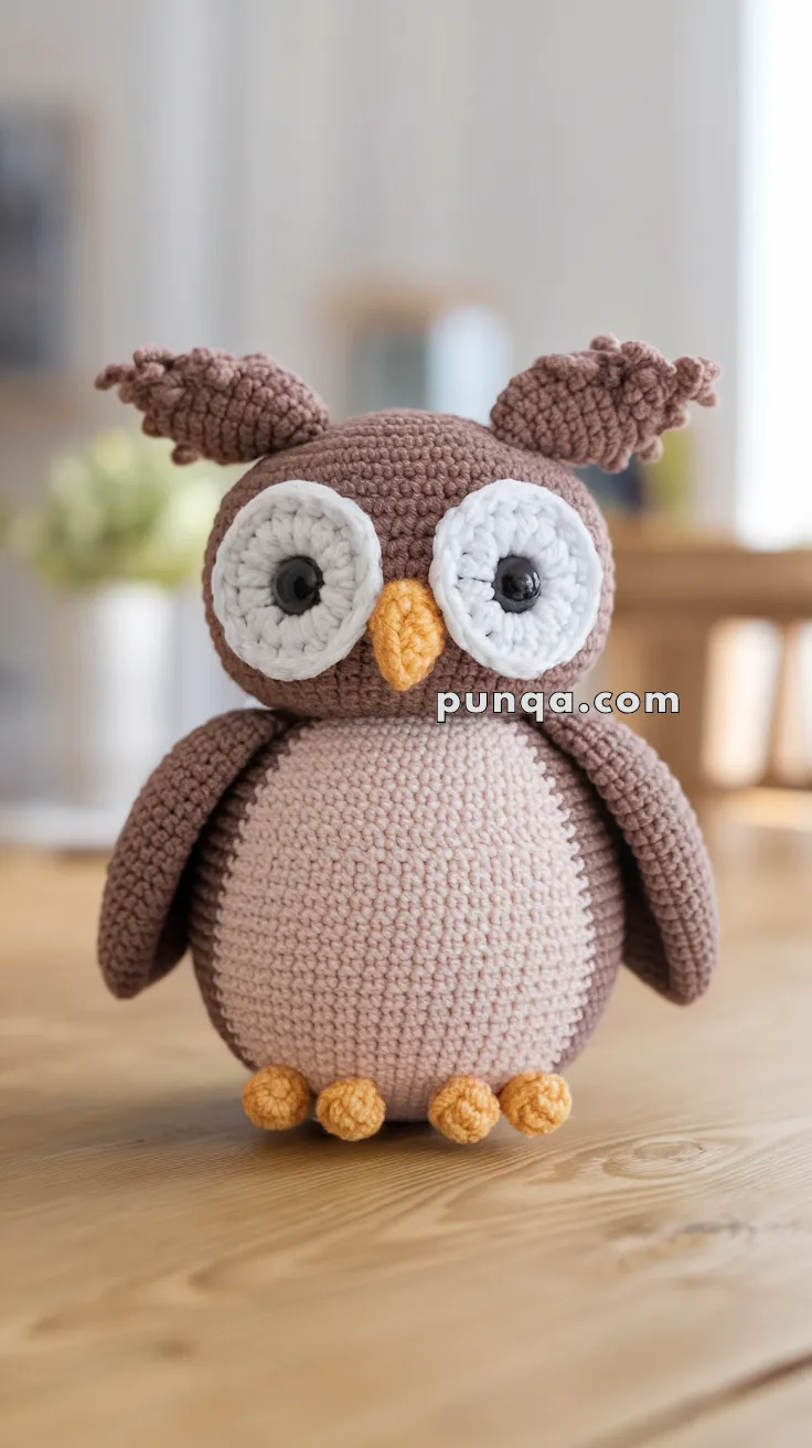 Amigurumi Owl Fridge Magnet - FREE Crochet Pattern