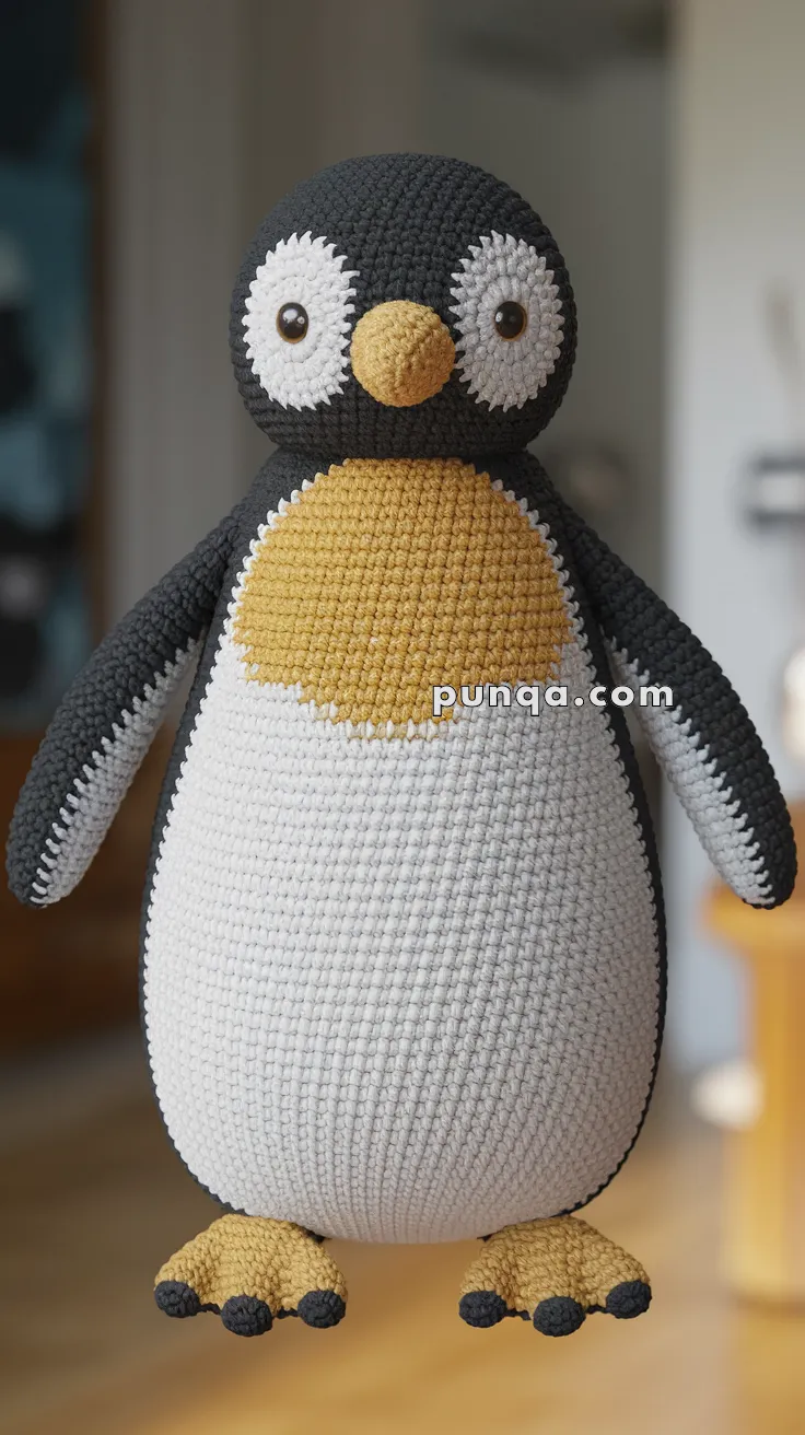 Amigurumi Penguin Fridge Magnet - FREE Crochet Pattern