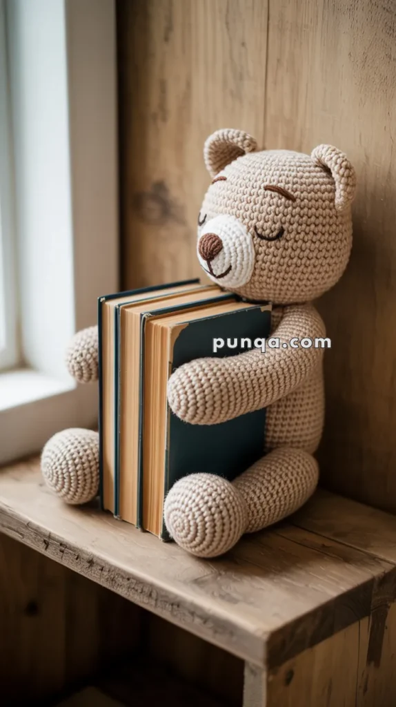 Amigurumi Bear Book Holder - FREE Crochet Pattern - Punqa