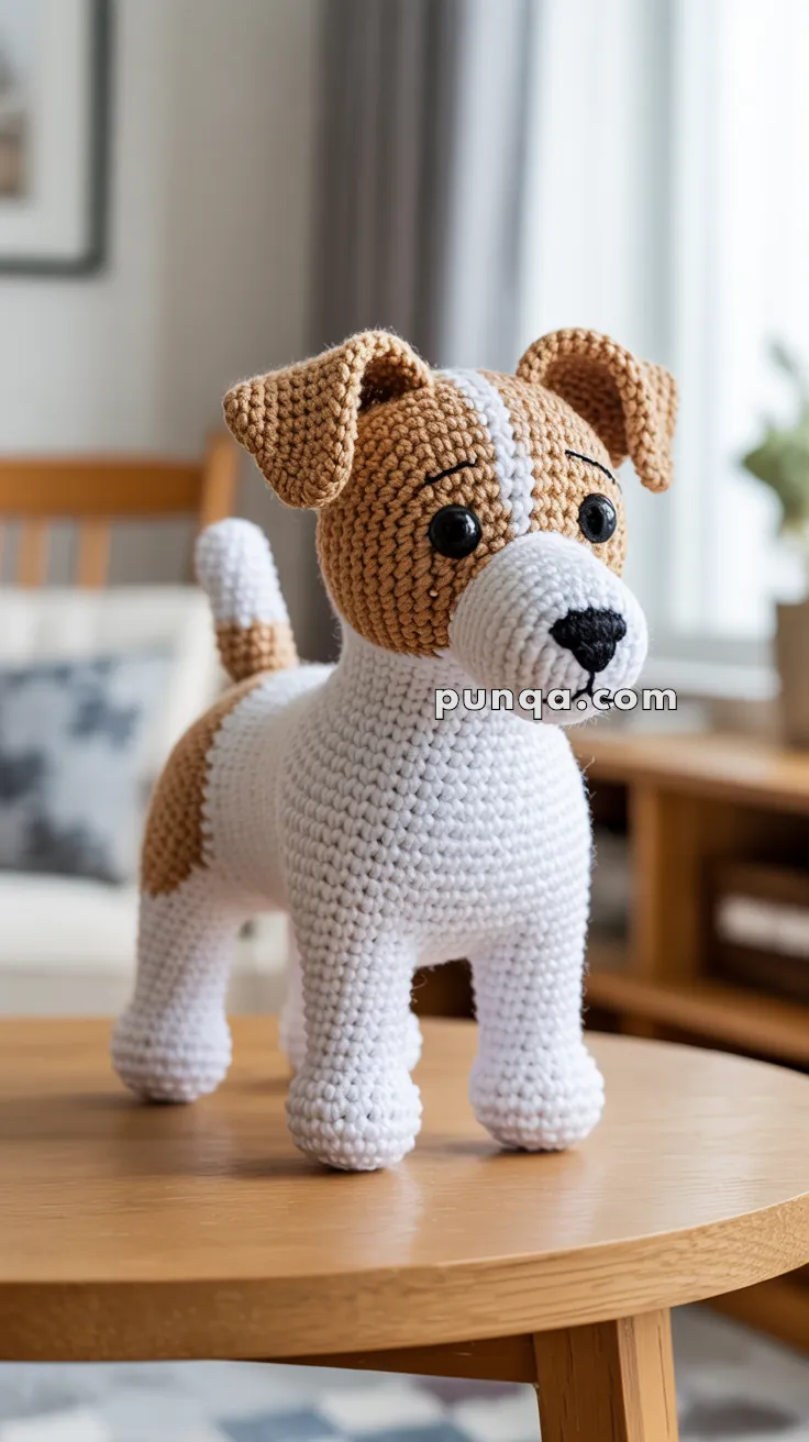 Amigurumi Jack Russell Terrier - FREE Crochet Pattern - Punqa